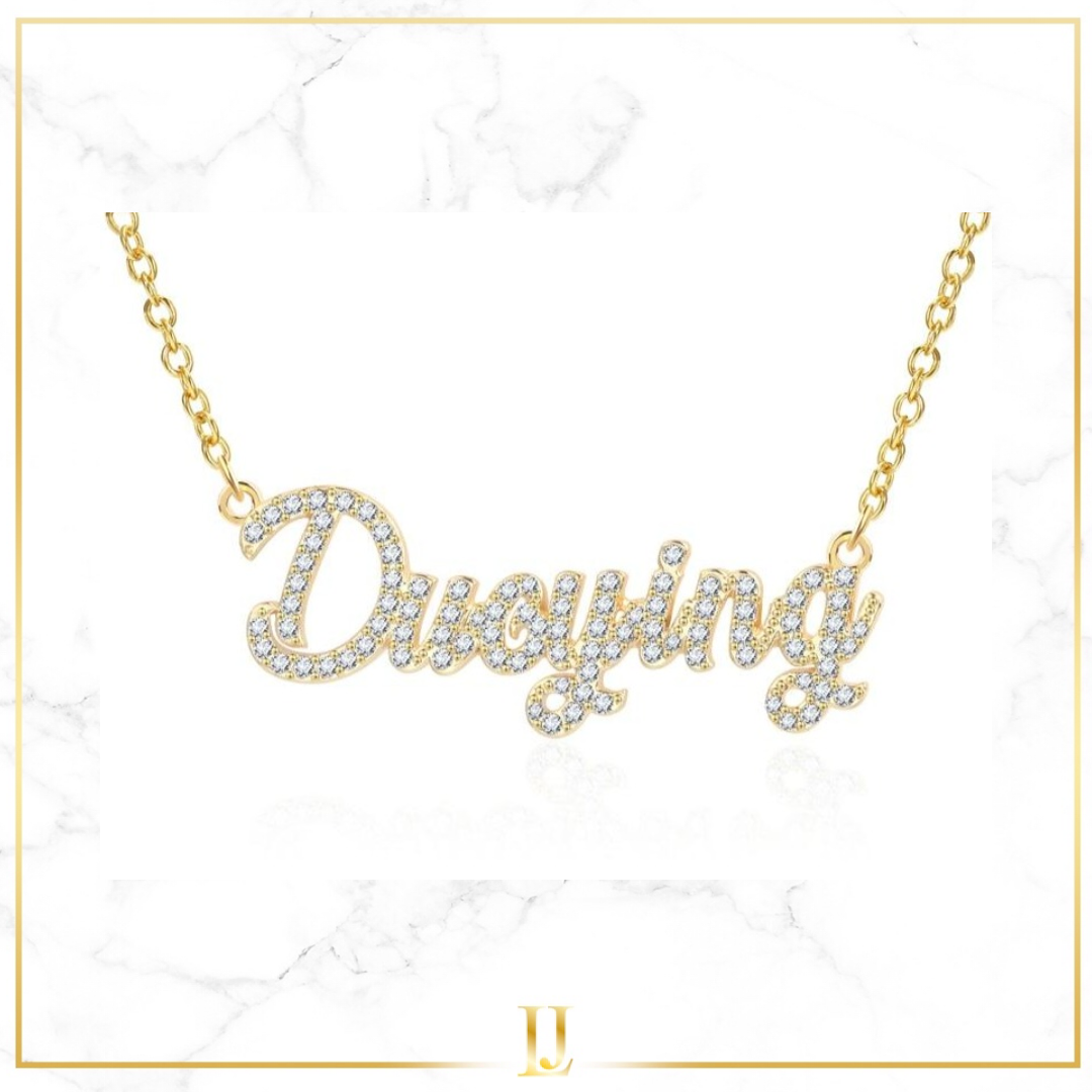 Personalized Icy Cursive Necklace